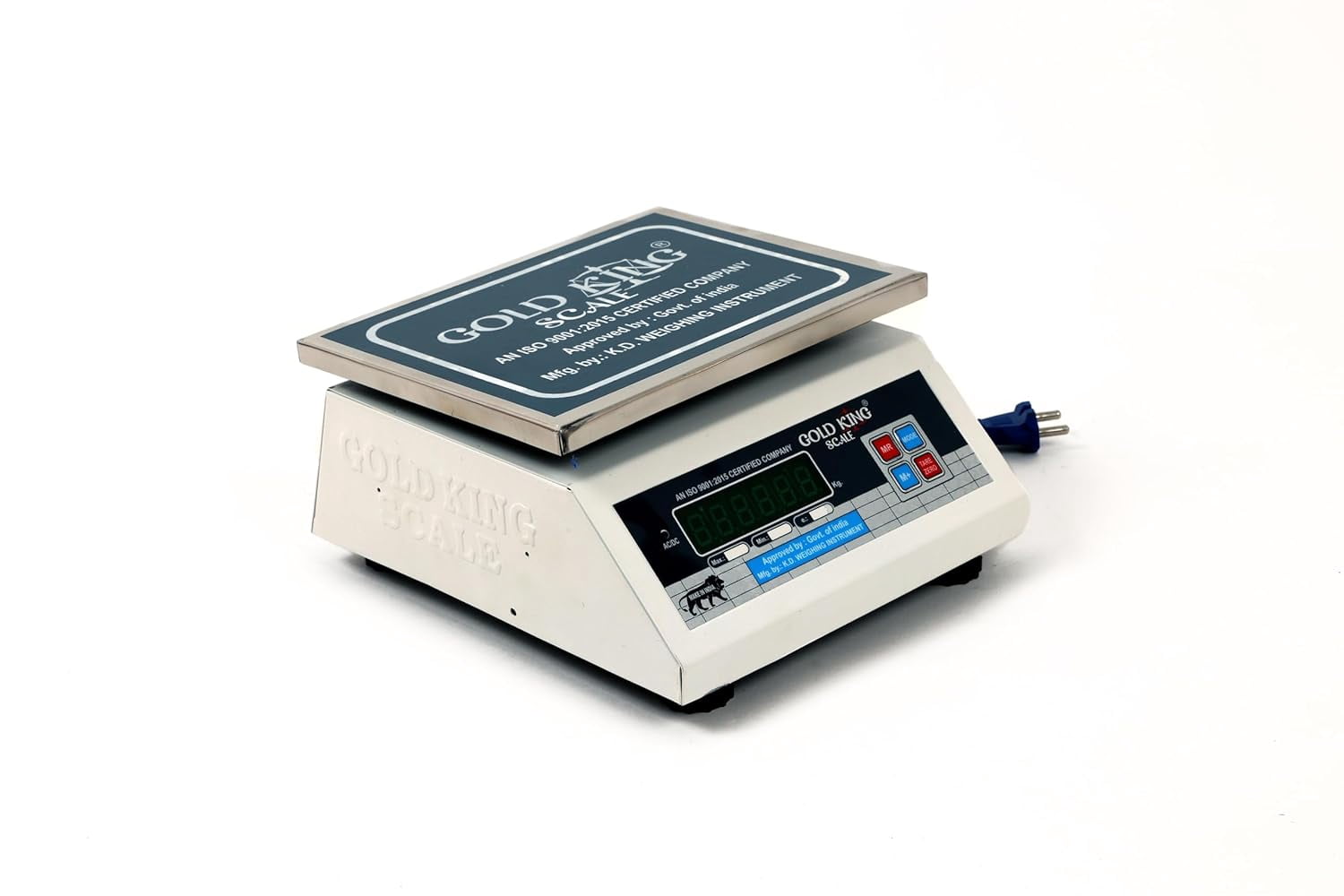 GOLD KING Digital Weighing Scale 1g Accuracy 20kg Capacity Front Back ...