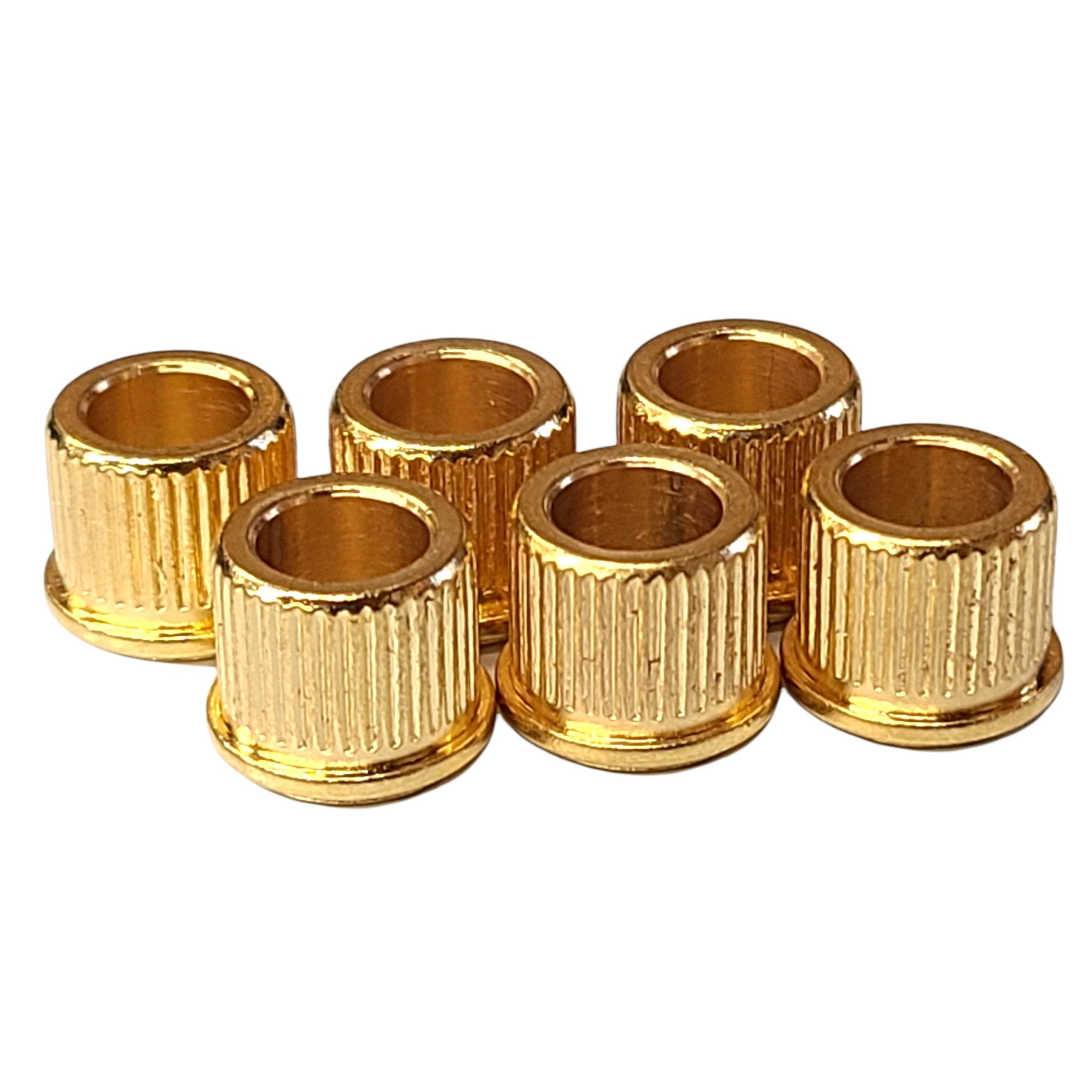 GOLD KLUSON ADAPTER BUSHING SET 6 CONVERT 10mm TO 8mm TUNER HOLE GIBSON ...