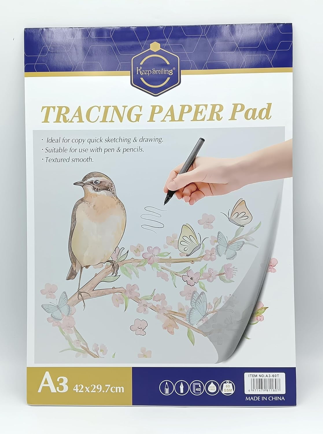 GOLD LEAF A3 Tracing Paper for Drawing Light Up 40Sheets60Gm Tracing ...