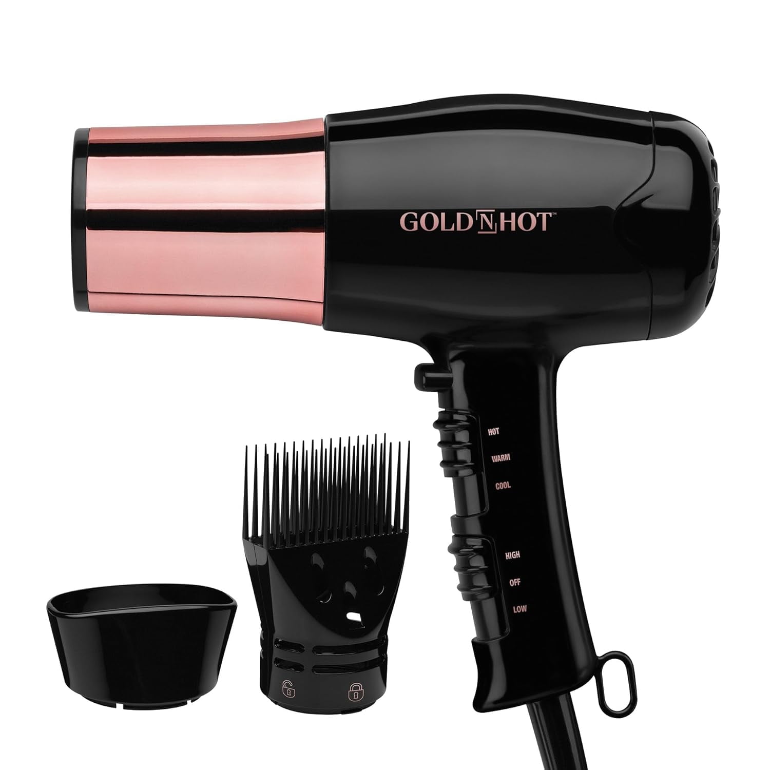 GOLD N HOT 1875 WATT Full Size Euro Dryer with Rose Gold Barrel - Walmart.com