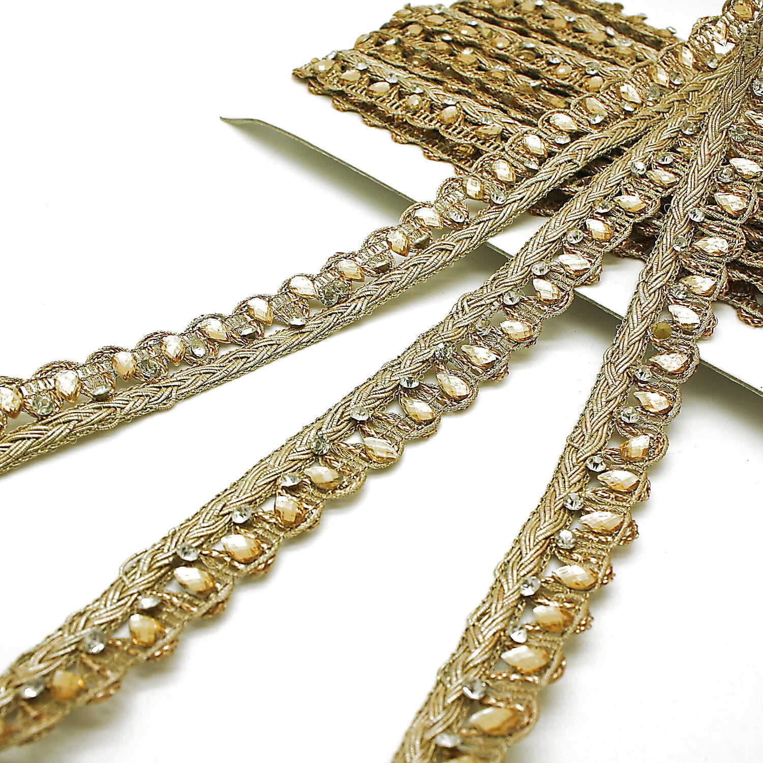 GOLD RHINESTONE EDGING TRIM - sarahi.NYC - Walmart.com