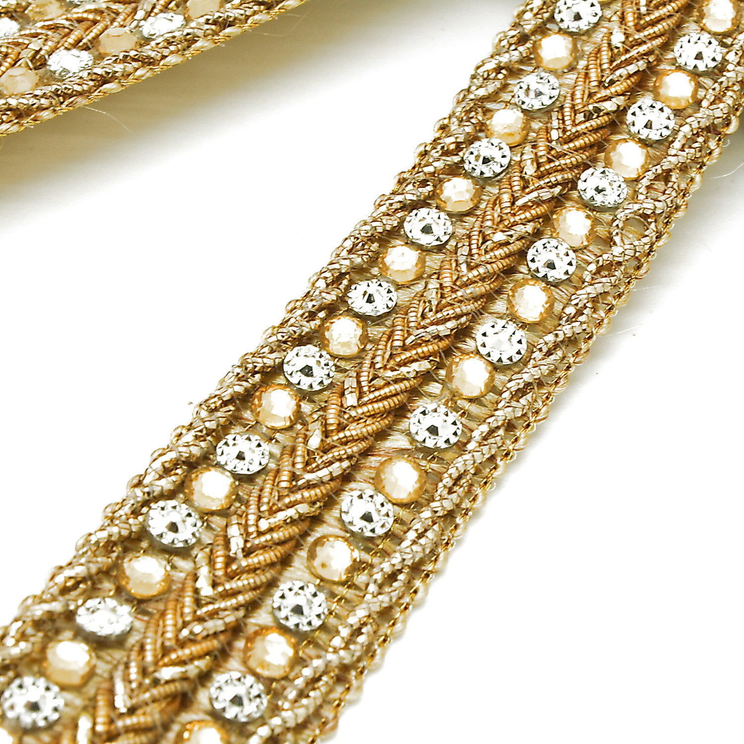 GOLD SILVER RHINESTONE TRIM - sarahi.NYC - Walmart.com