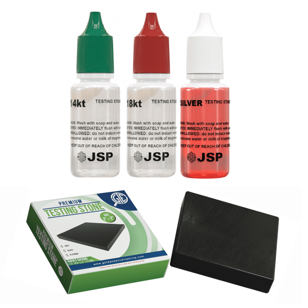 JSP Gold Silver Test Kit, 14K 18K .999 .925 Sterling, Acid Tester with ...