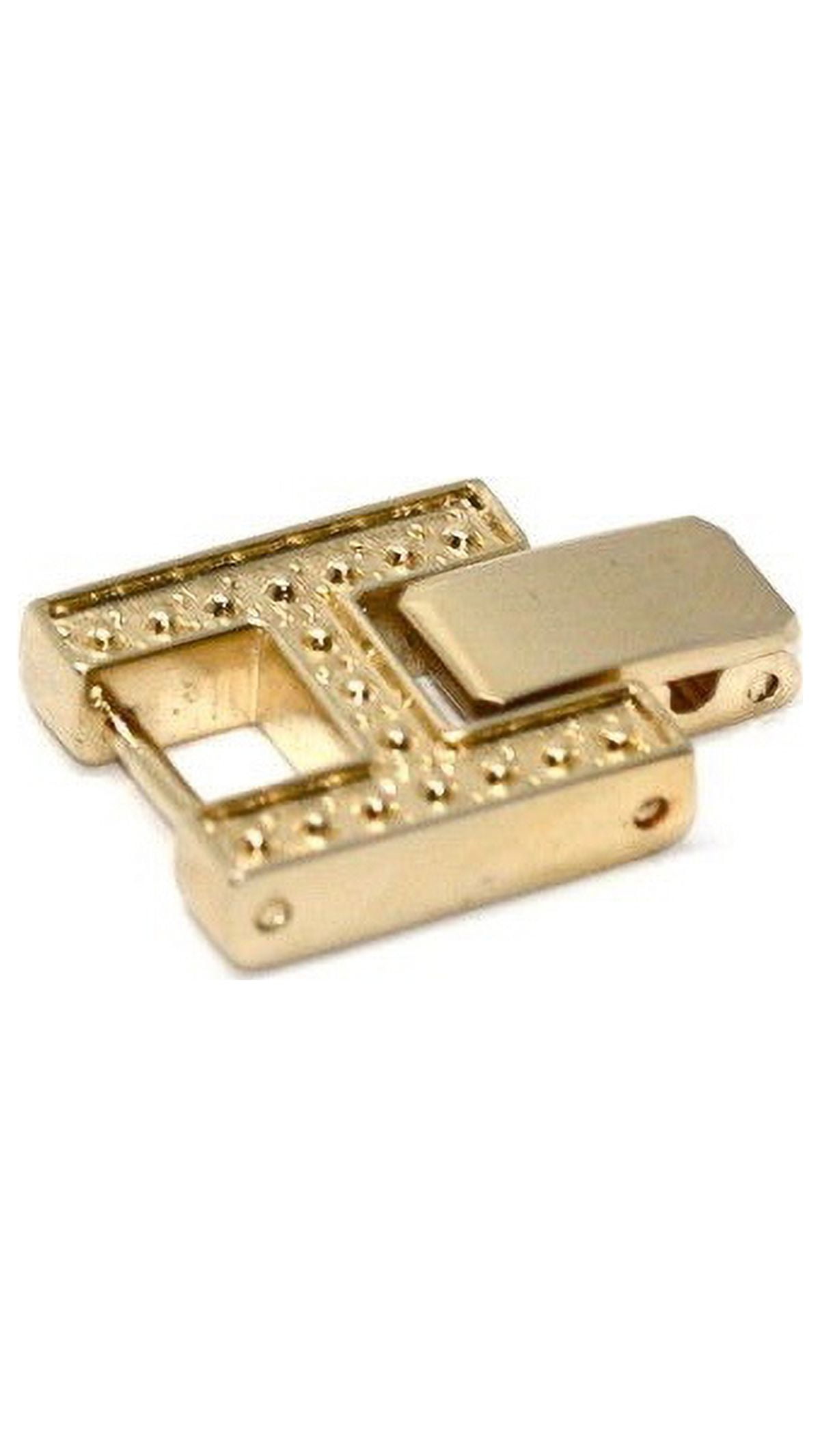 GOLD STAINLESS STEEL DECORATIVE FOLD OVER CLASP WOMENS WATCH BRACELET ...