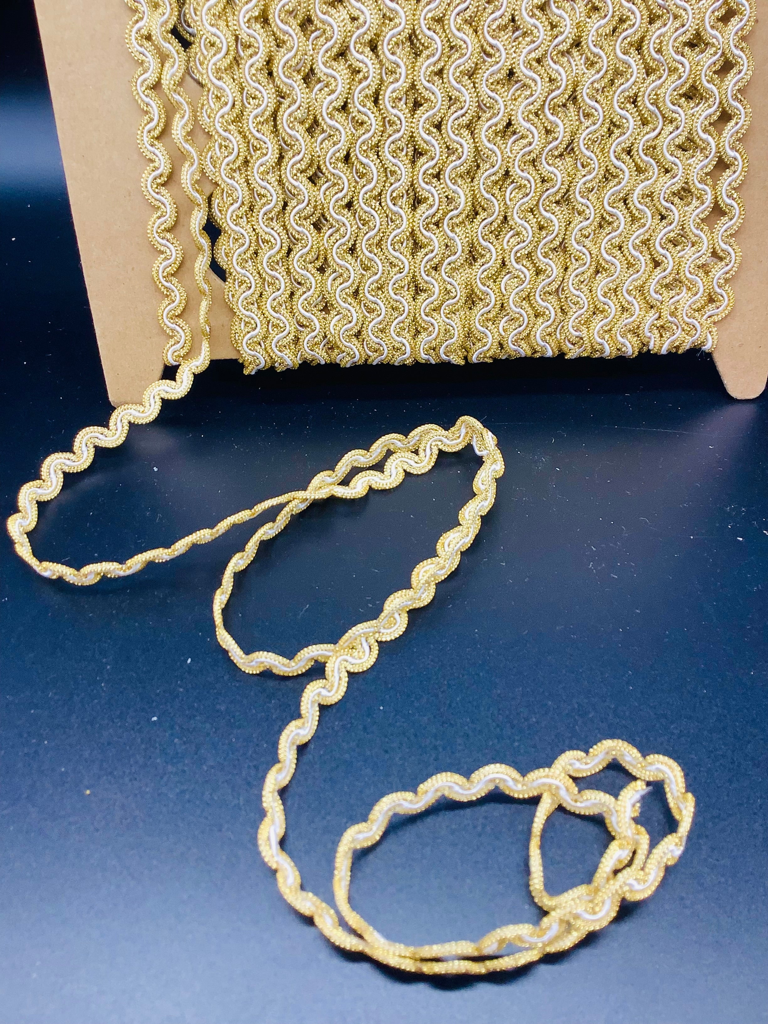 GOLD STARGLOW 3/8 INCH RIC RAC - Walmart.com