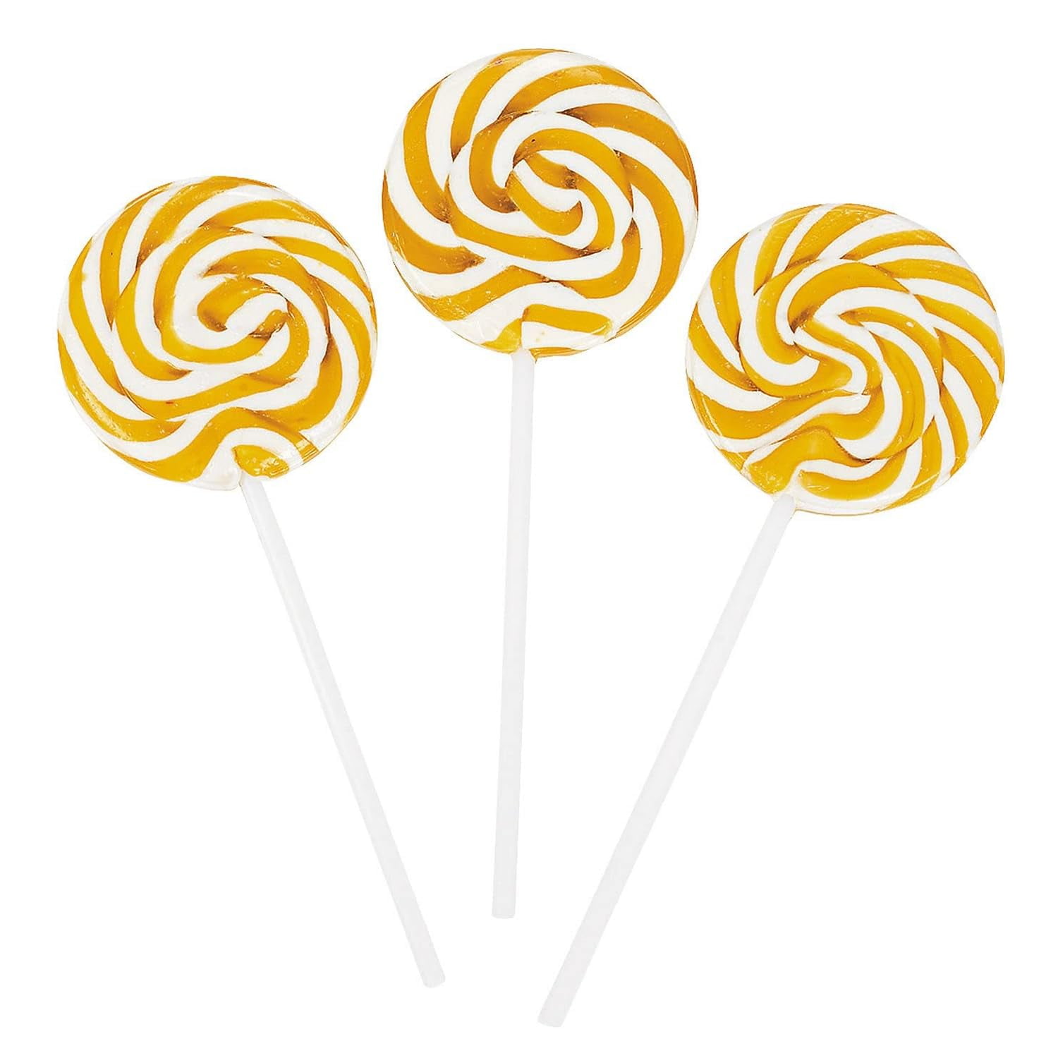 GOLD SWIRL LOLLIPOPS - IRF13 24 CANDY SUCKERS INDIVIDUALLY WRAPPED ...