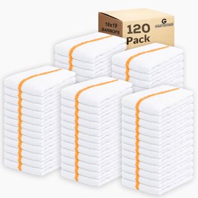 Premia Commercial Kitchen Towels, 6 Pack, Restaurant Quality White Dish ...