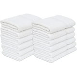 Gold Textiles 12 Pack Cotton Blend Bath Towels 24x48, Lightweight ...
