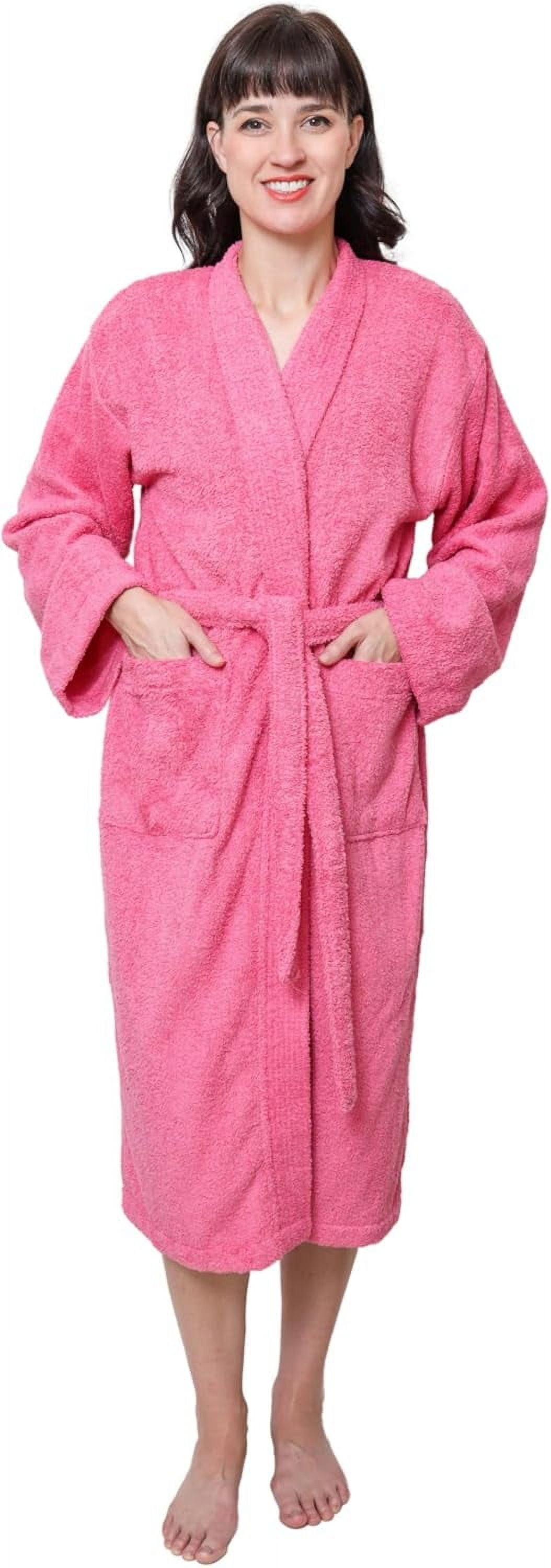 GOLD TEXTILES Premium Terry Cloth Robes for Women Lightweight Long ...