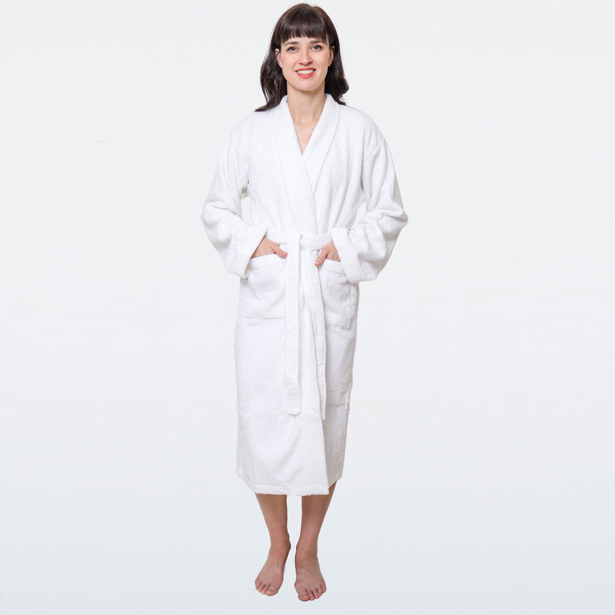 GOLD TEXTILES Premium Terry Cloth Robes for Women Lightweight Long ...