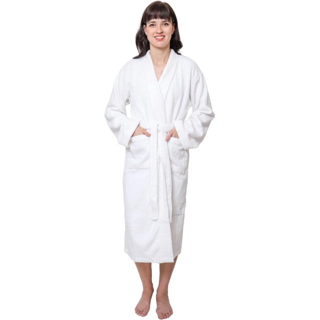 GOLD TEXTILES Premium Terry Cloth Robes for Women Lightweight Long ...