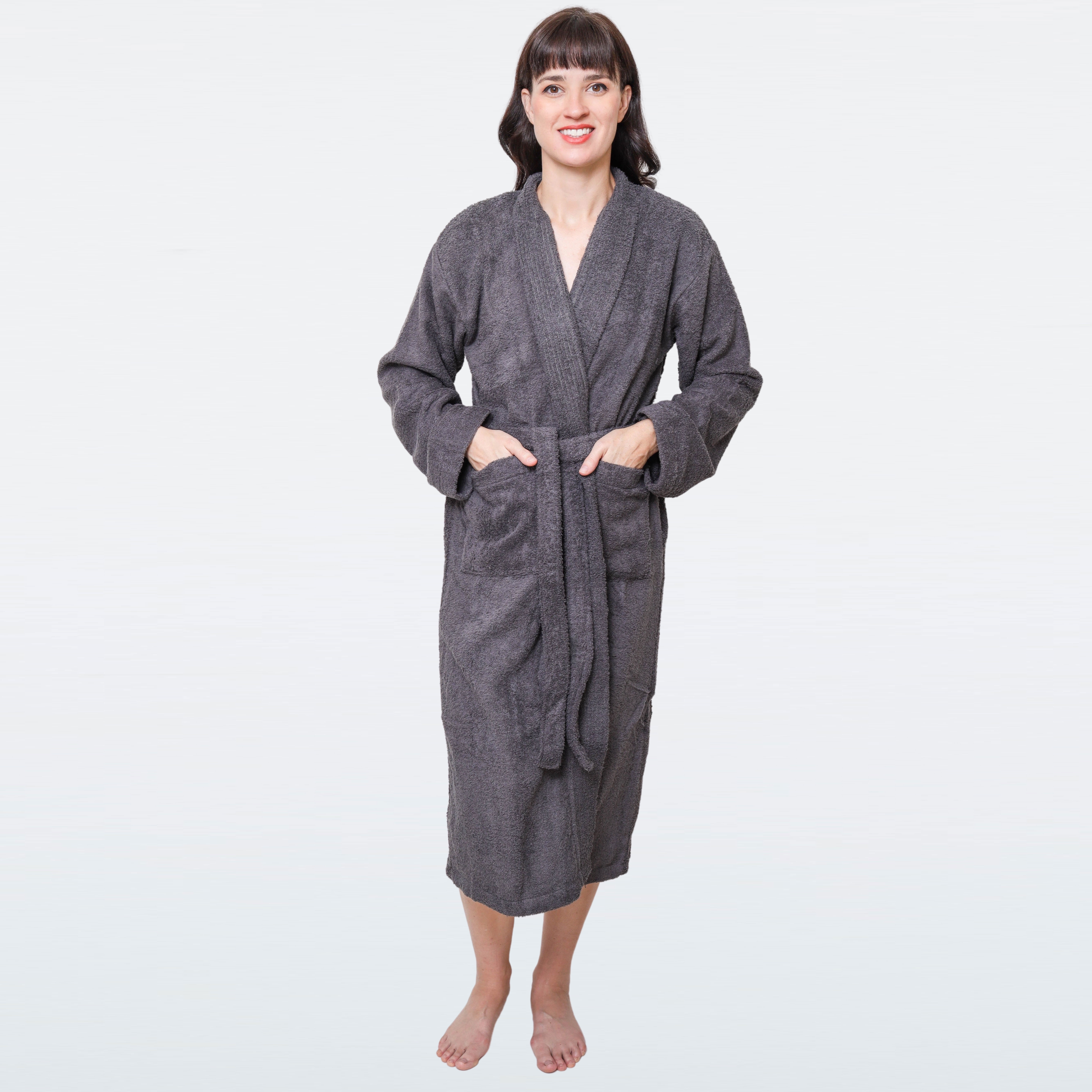GOLD TEXTILES Premium Terry Cloth Robes for Women Lightweight Long ...