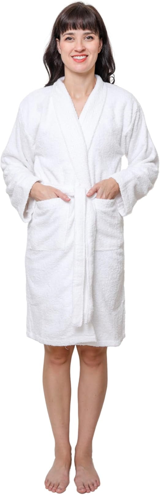 GOLD TEXTILES Premium Terry Cloth Robes for Women Lightweight Short ...