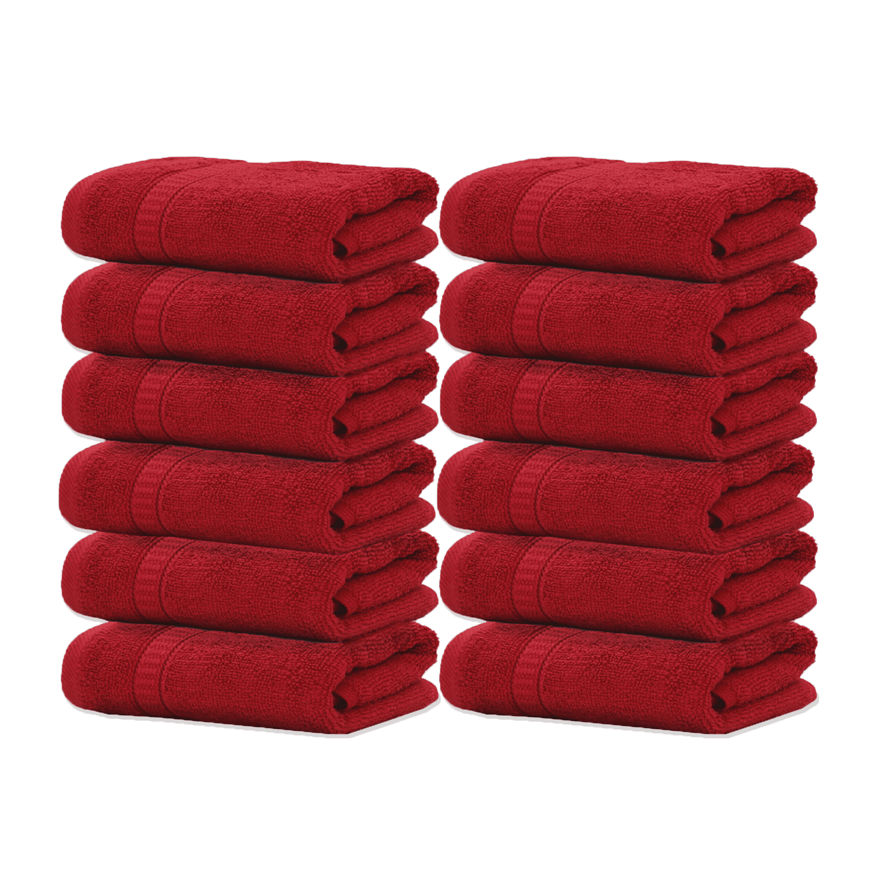 GOLD TEXTILES Premium Washcloths 13x13 - Red (Pack of 12) | Ultra-Soft ...