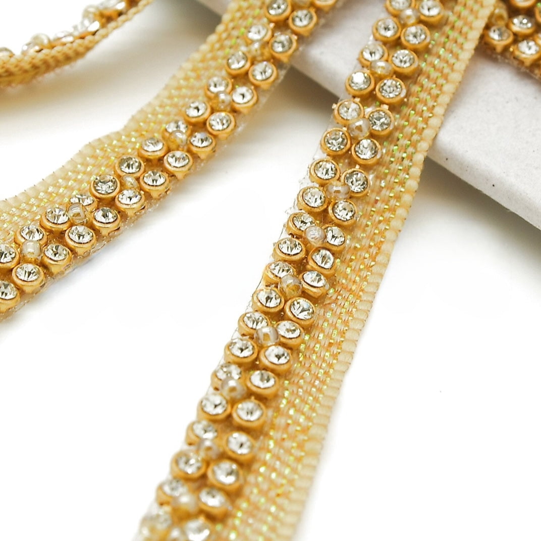 GOLD THIN CRYSTAL EDGING TRIM - sarahi.NYC - Walmart.com