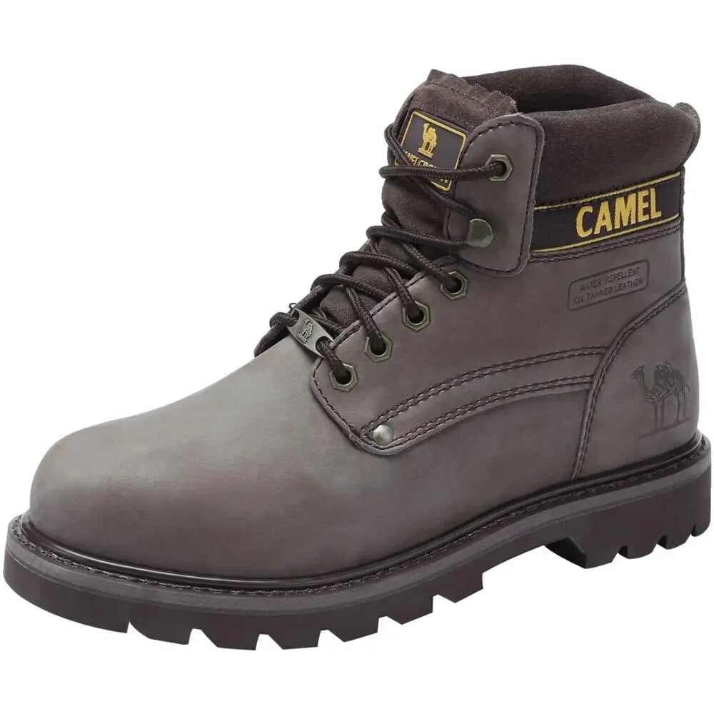 GOLDEN CAMEL Men's Shoes Quality Tooling Boots Genuine Leather Army ...