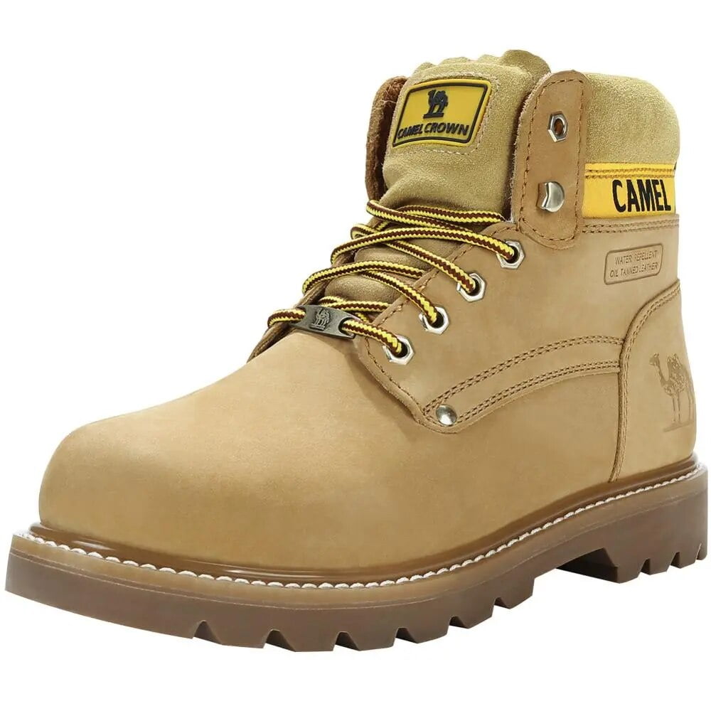 GOLDEN CAMEL Men's Shoes Quality Tooling Boots Genuine Leather Army ...