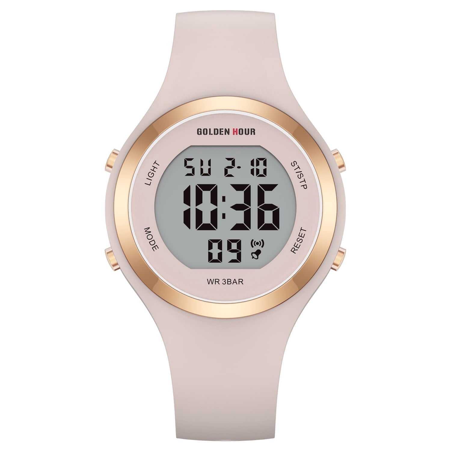 GOLDEN HOUR Waterproof Sport Women's Digital Chronograph Watch, 50m ...