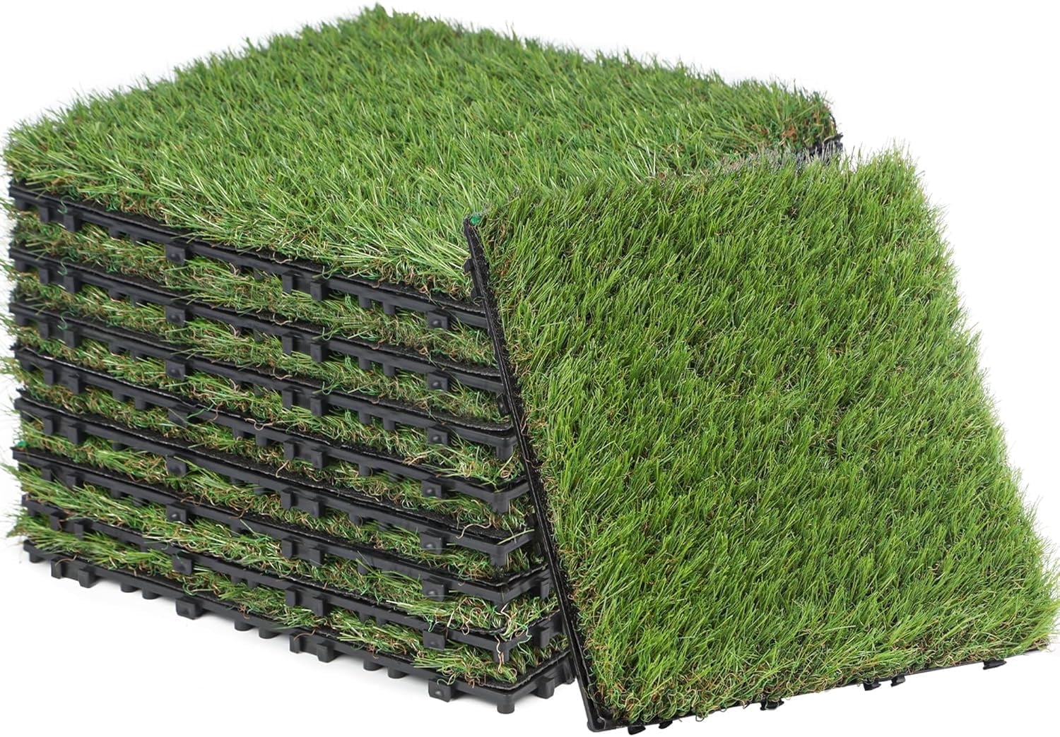 Golden Moon Artificial Turf Area Rug, 12in x 12in x 1in, Fade Resistant ...