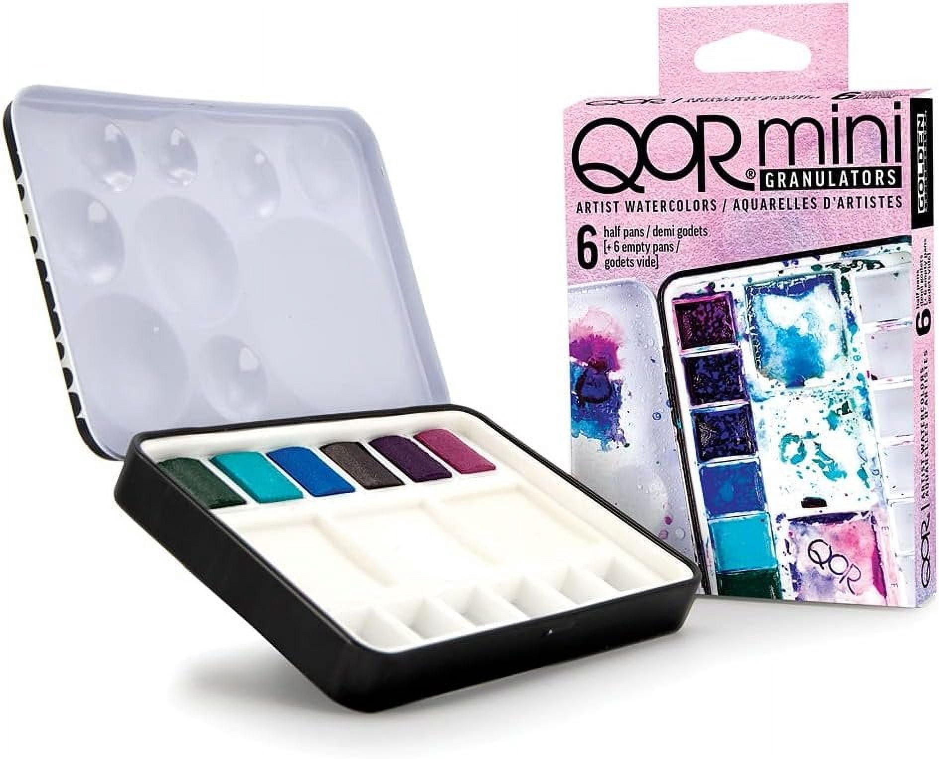 QoR Artist Watercolors, Granulators, 6 Color Half Pan Set - Walmart.com