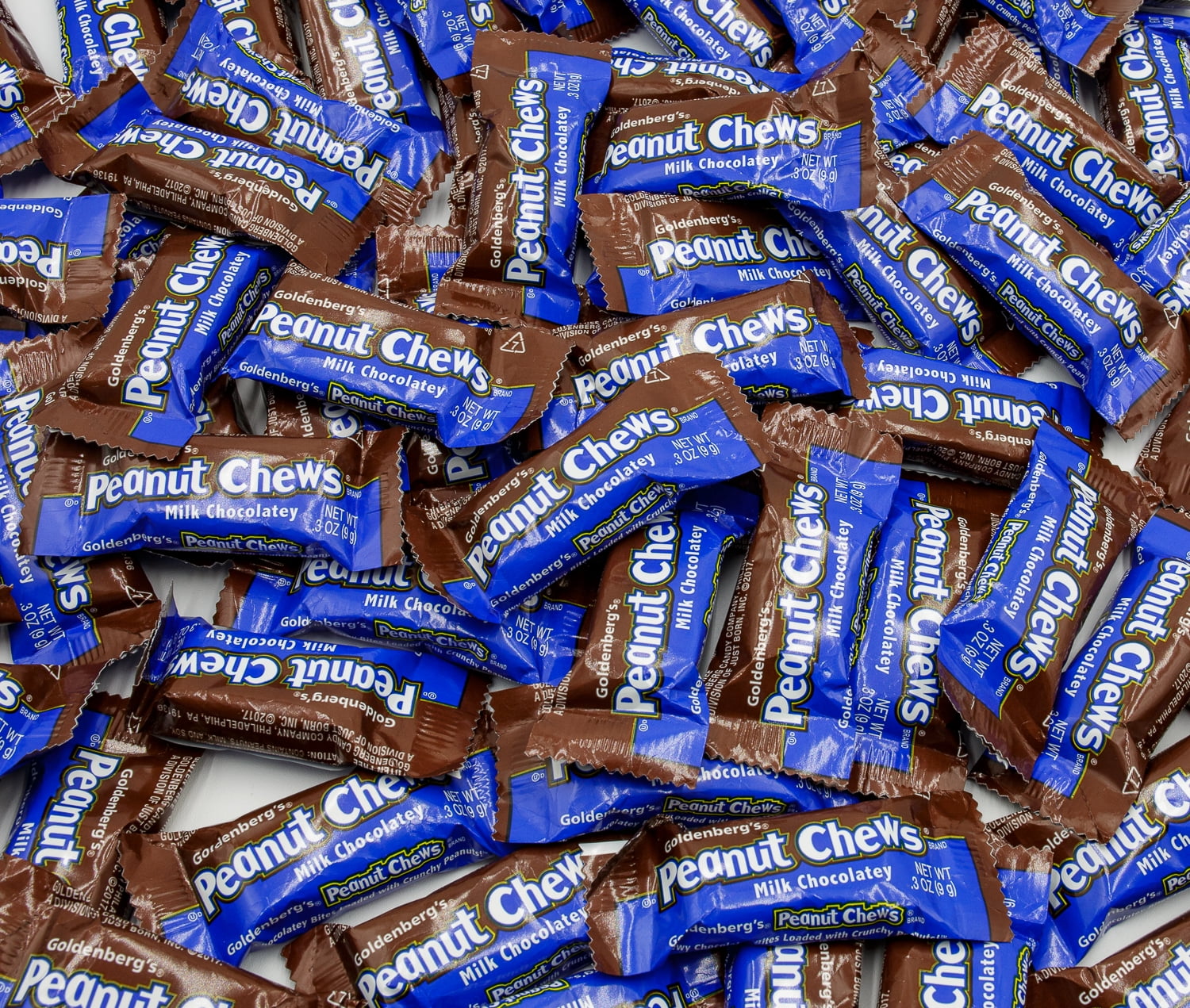 GOLDENBERG'S PEANUT CHEWS Milk Chocolatey 2 lb – Bulk Bag of Candy Bars, Individually Wrapped ...