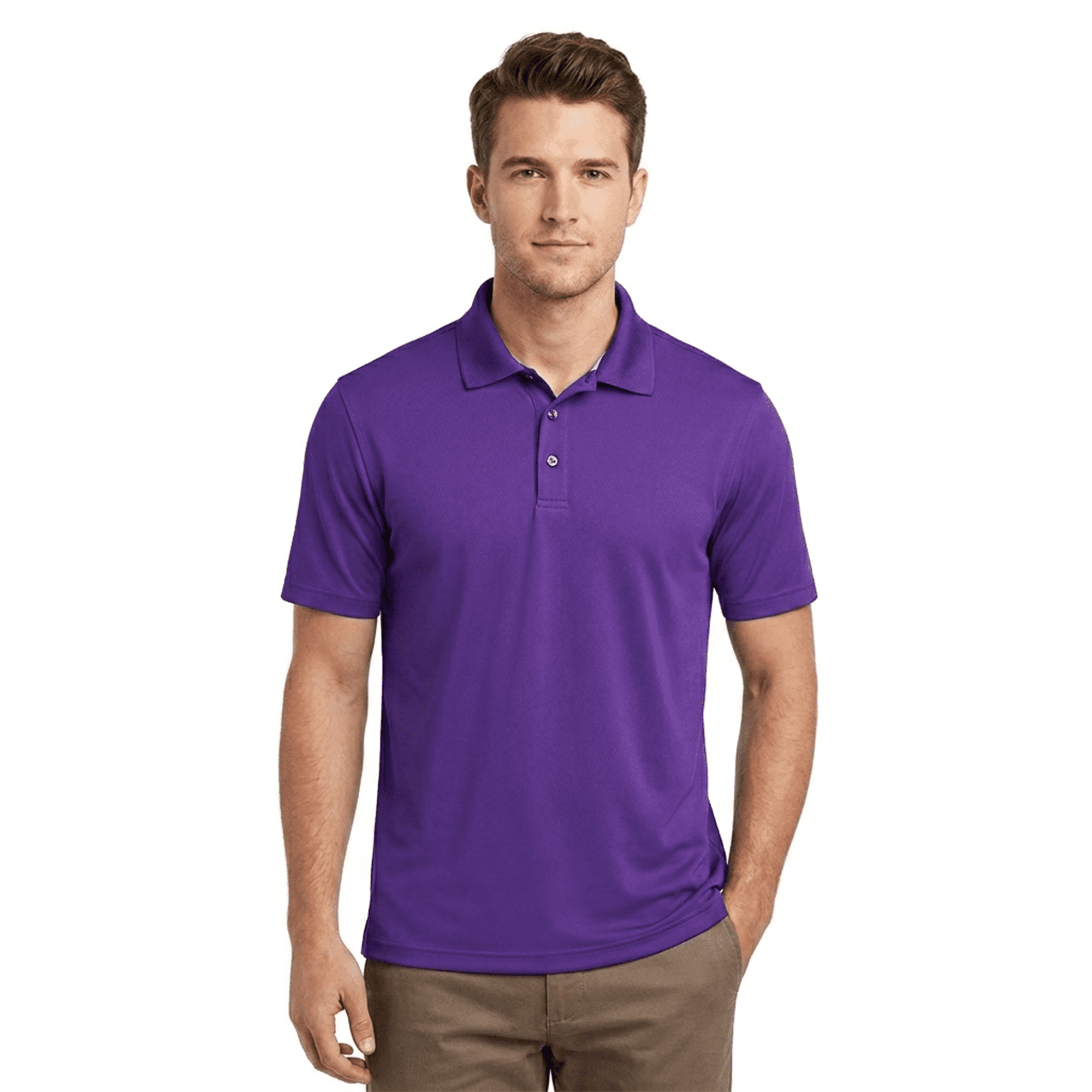 GOLDENROW Men High Performance Pure Dry Fit Poly Polo, Casual Stylish ...