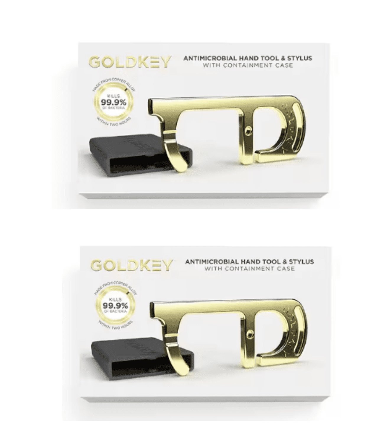 GOLDKEY (2 PACK) Black Antimicrobial Hand Tool and Stylus With ...