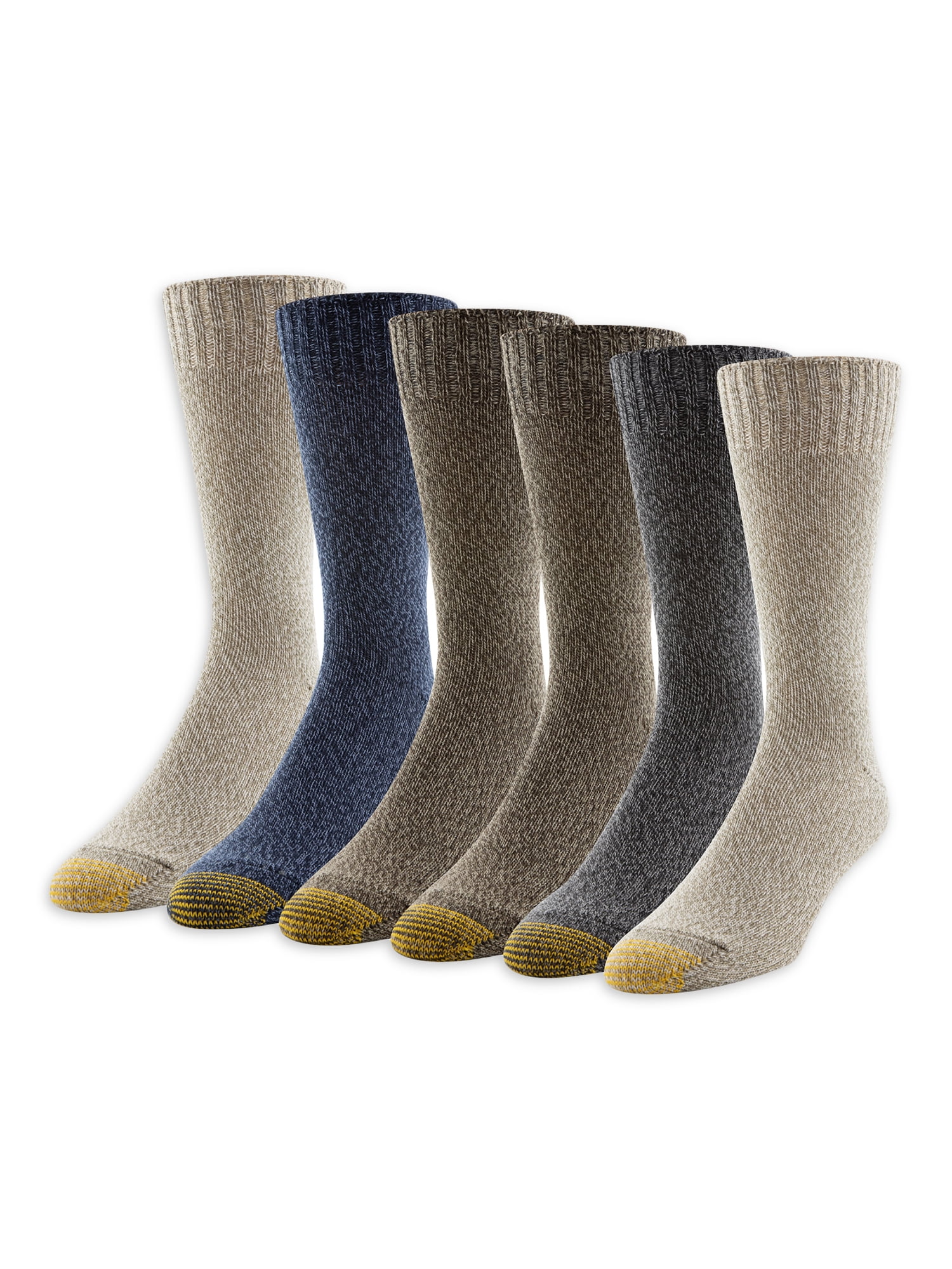 GOLDTOE Edition Men's Casual Flat Crew Socks, 6-Pack - Walmart.com