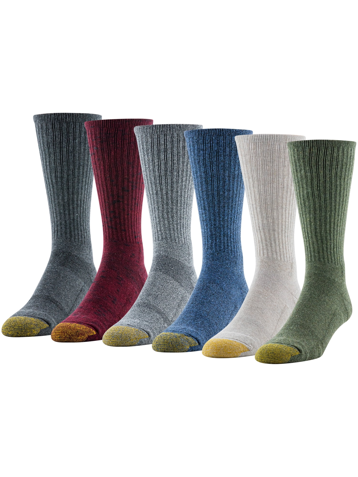 GOLDTOE Edition Mens Cushion Sole Crew Socks, 6-Pack - Walmart.com