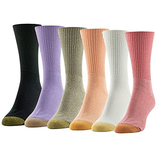 GOLDTOE Women's 6 Pk Classic Turn Cuff Socks , Designer Collection Size ...