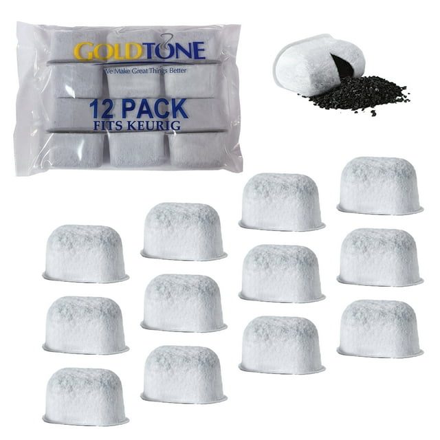 GOLDTONE 12-Pack Replacement Charcoal Water Filter for Keurig Coffee ...