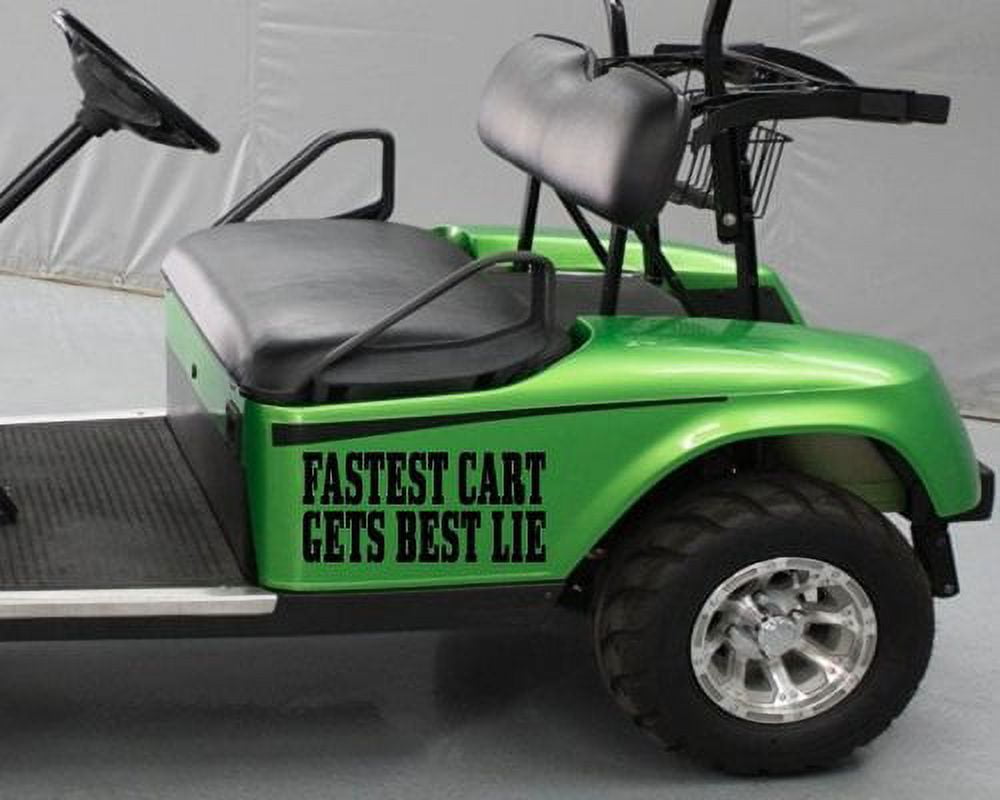 GOLF CART STICKER DECAL FASTEST CART GETS BEST LIE TEE DRIVER FUNNY ...