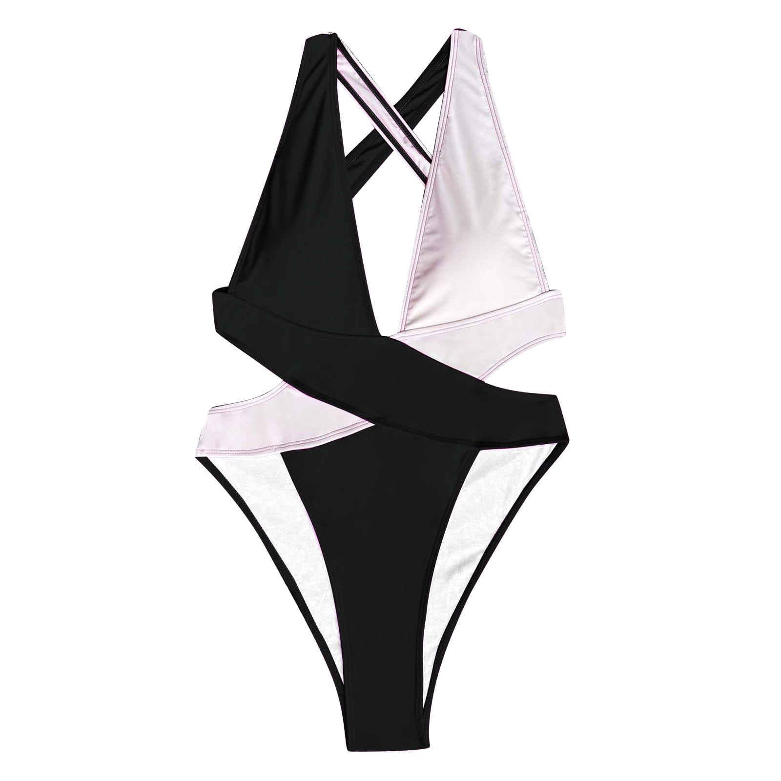 Golikeit Womens One Piece Swimsuit Crisscross Bandage Plunge Women One
