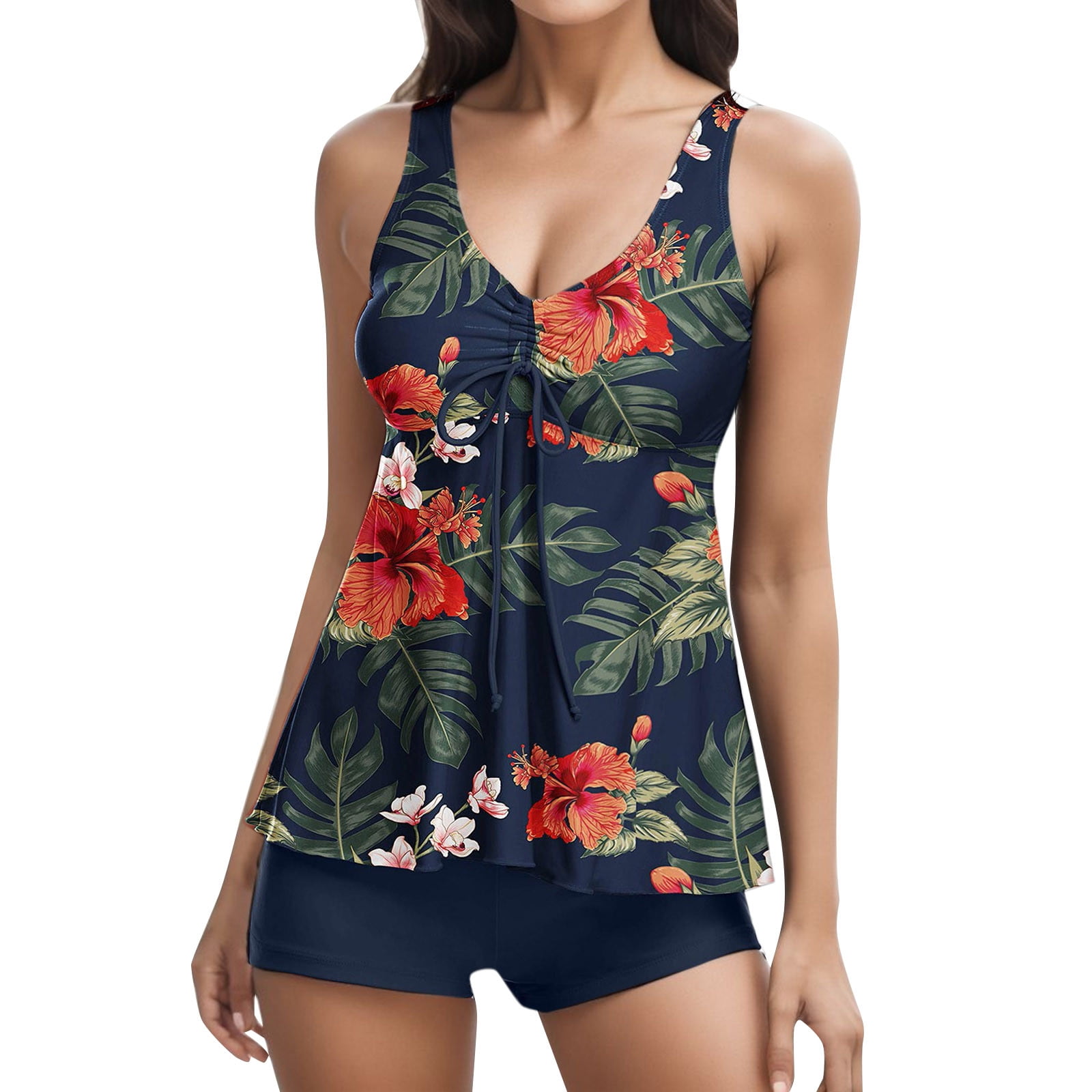 GOLIKEIT Womens Tankini Bathing Suits Conservative Fashion Print Two ...
