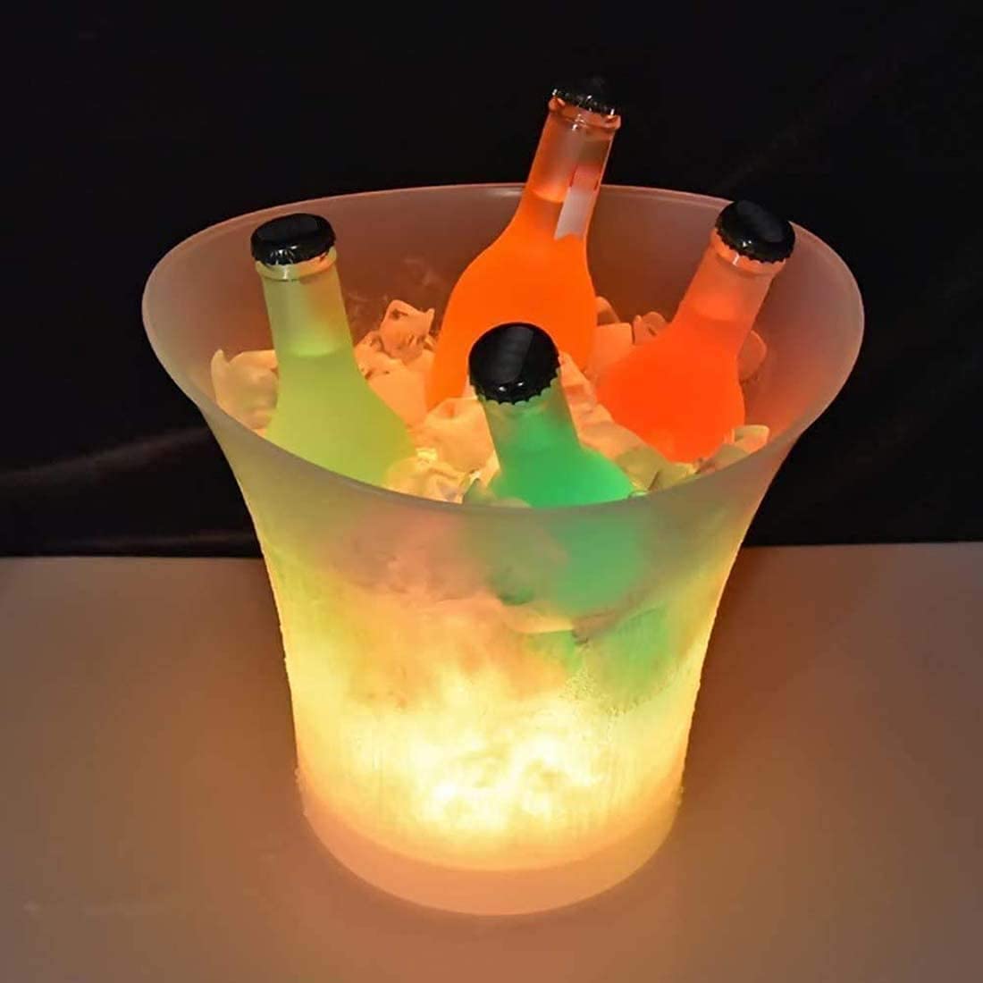 GOLKIPARLABEL LED Ice Bucket 7 Colors Gradient Changing Luminous ...