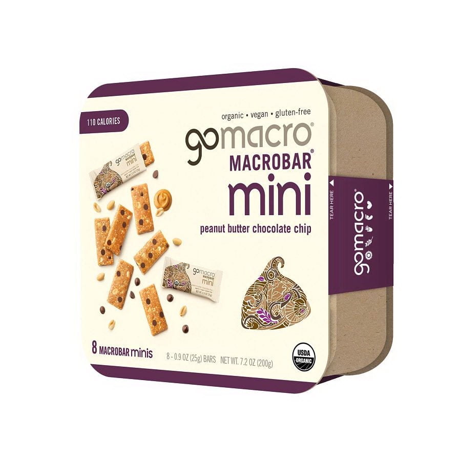 GOMACRO - Peanut Butter Chocolate Chip Mini Bars 8-Pack 7.2OZ ( Pack of ...
