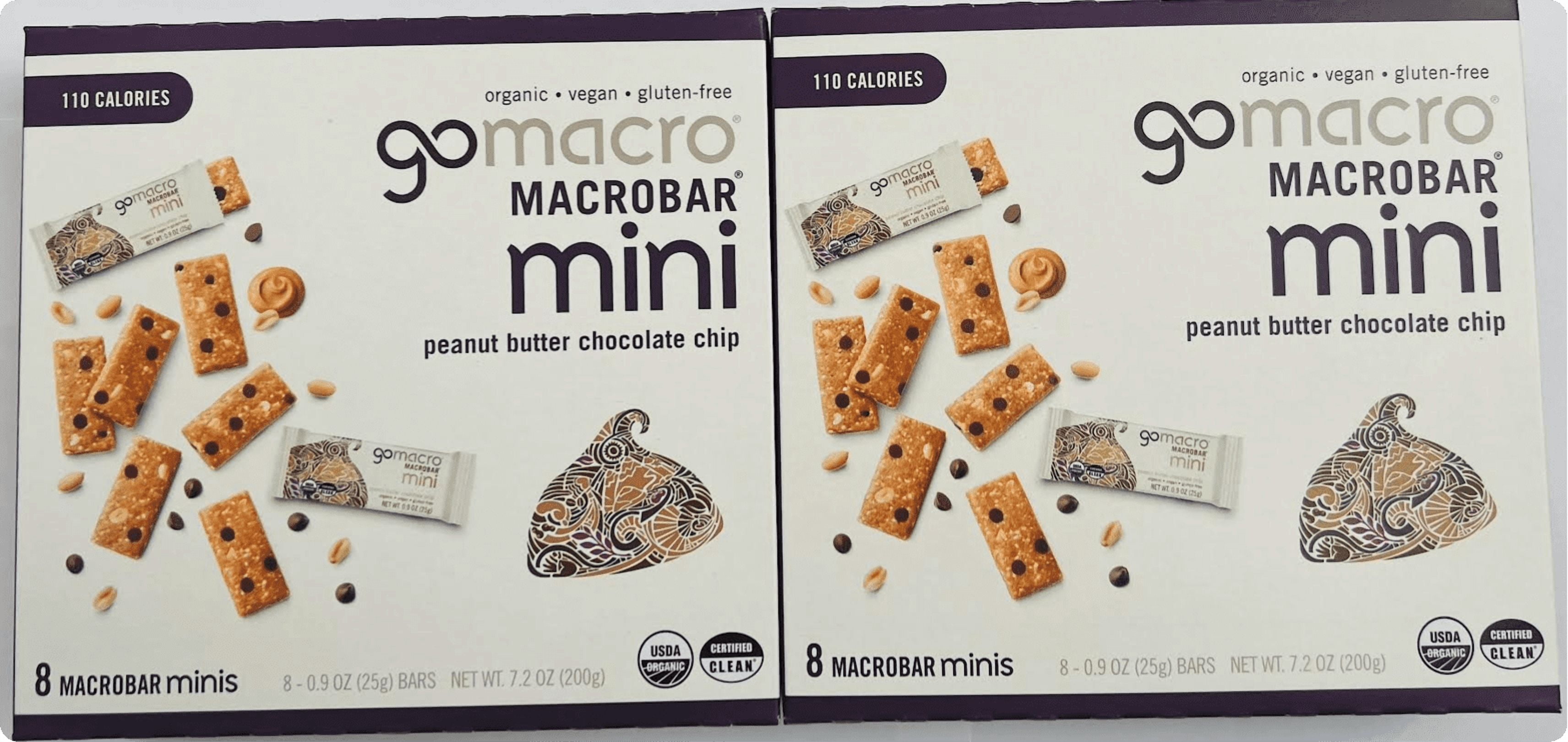 GOMACRO macro bar mini peanut butter chocolate chip protein bars, 2 ...