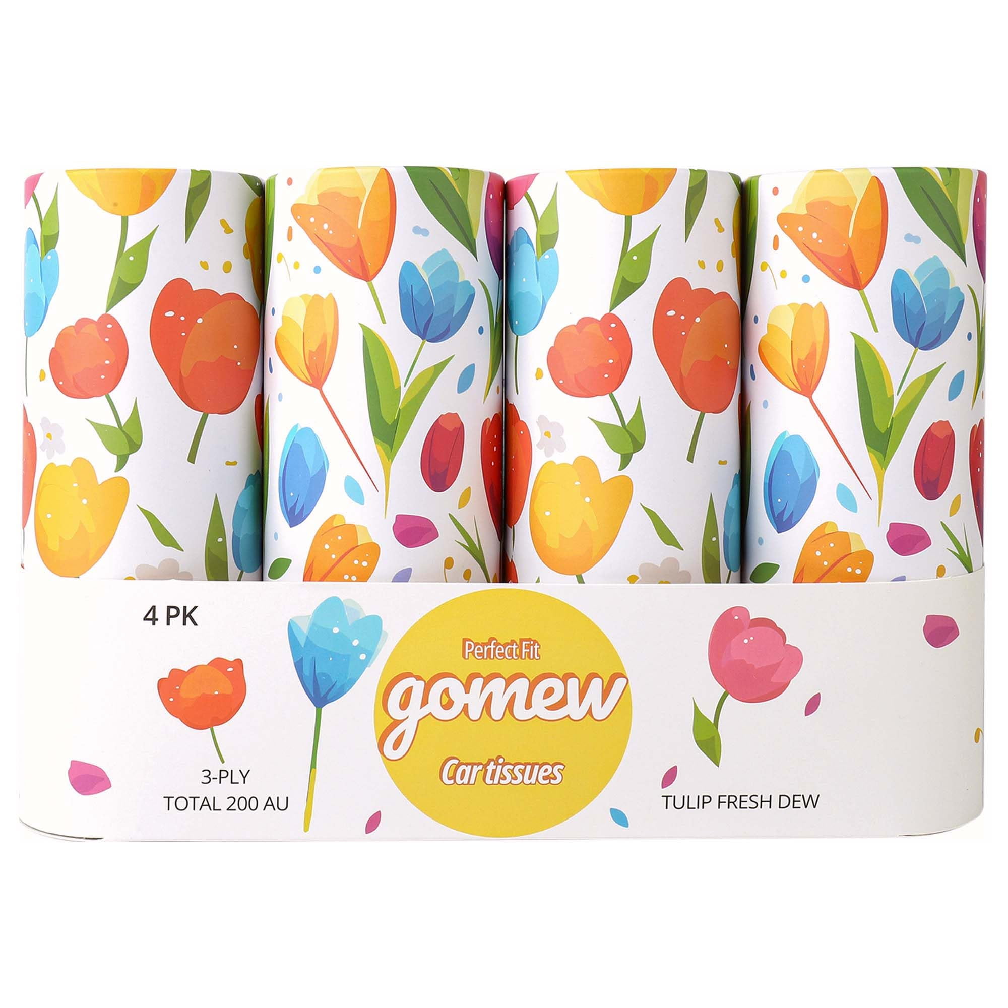 GOMEW Car Tissue Holder OKA4 (4 PK) - 50 3-Ply Tissues per Cylinder ...