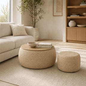 Rattan Ottomans With Storage