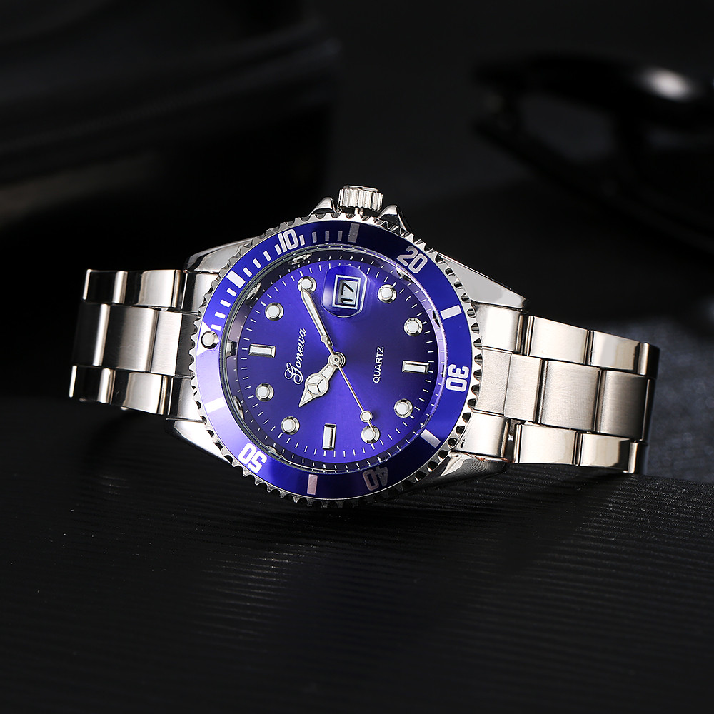 GONEWA Men Fashion Military Stainless Steel Date Sport Quartz Analog ...