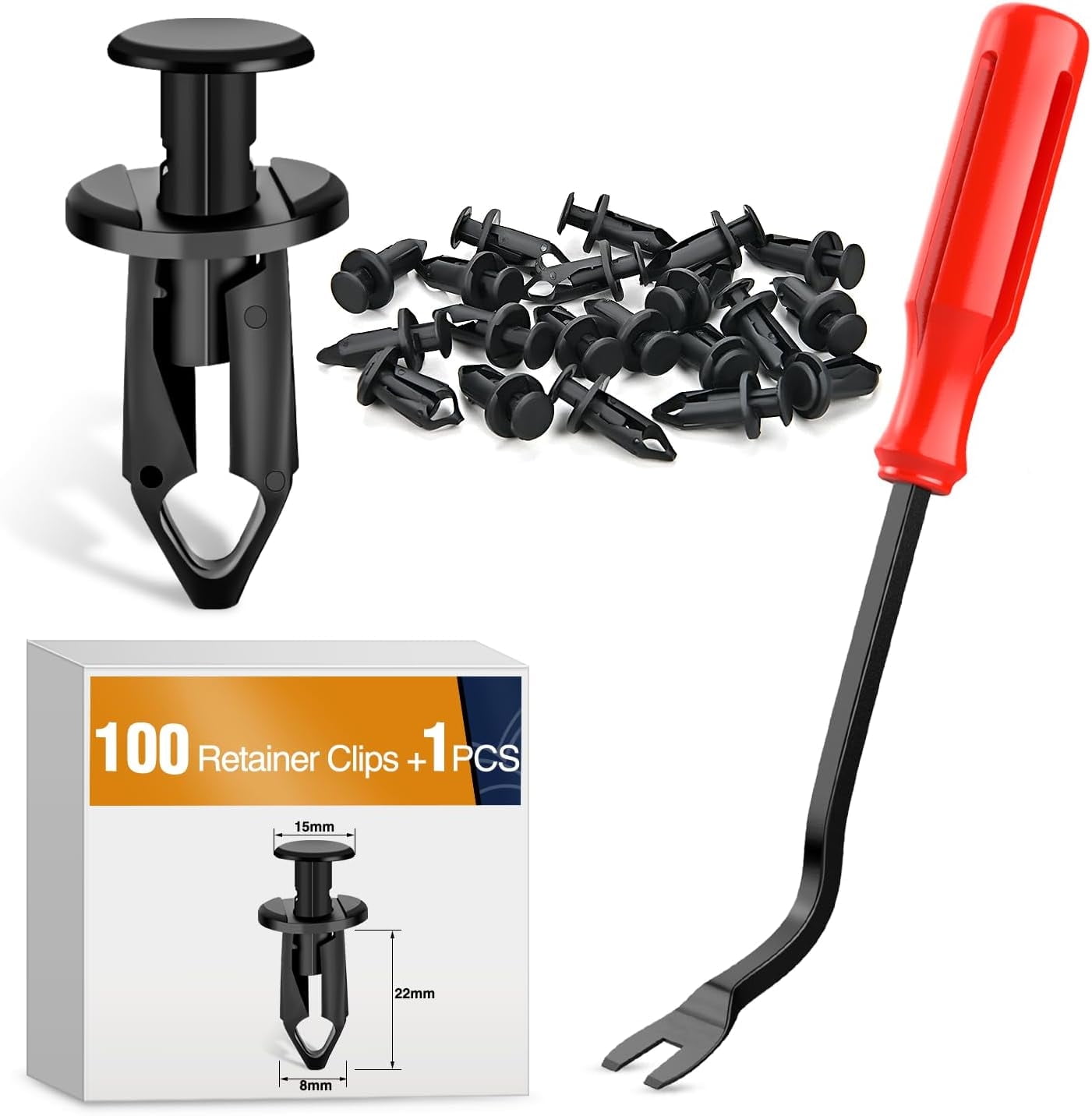 GOOACC 100PCS Fender Clips Body Rivets Engine Under Cover Splash Shield ...