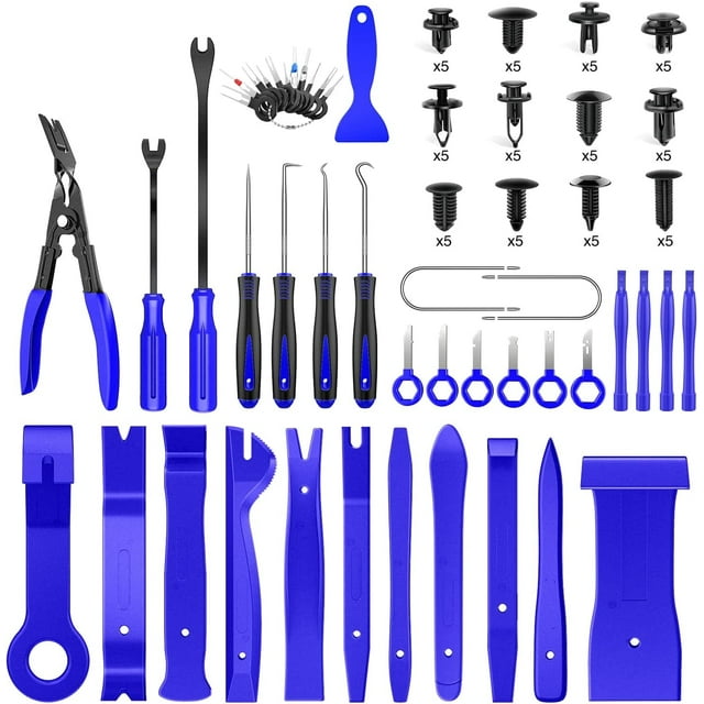 GOOACC 102Pcs Nylon Trim Removal Tool, Auto Push Pin Nylon Bumper ...