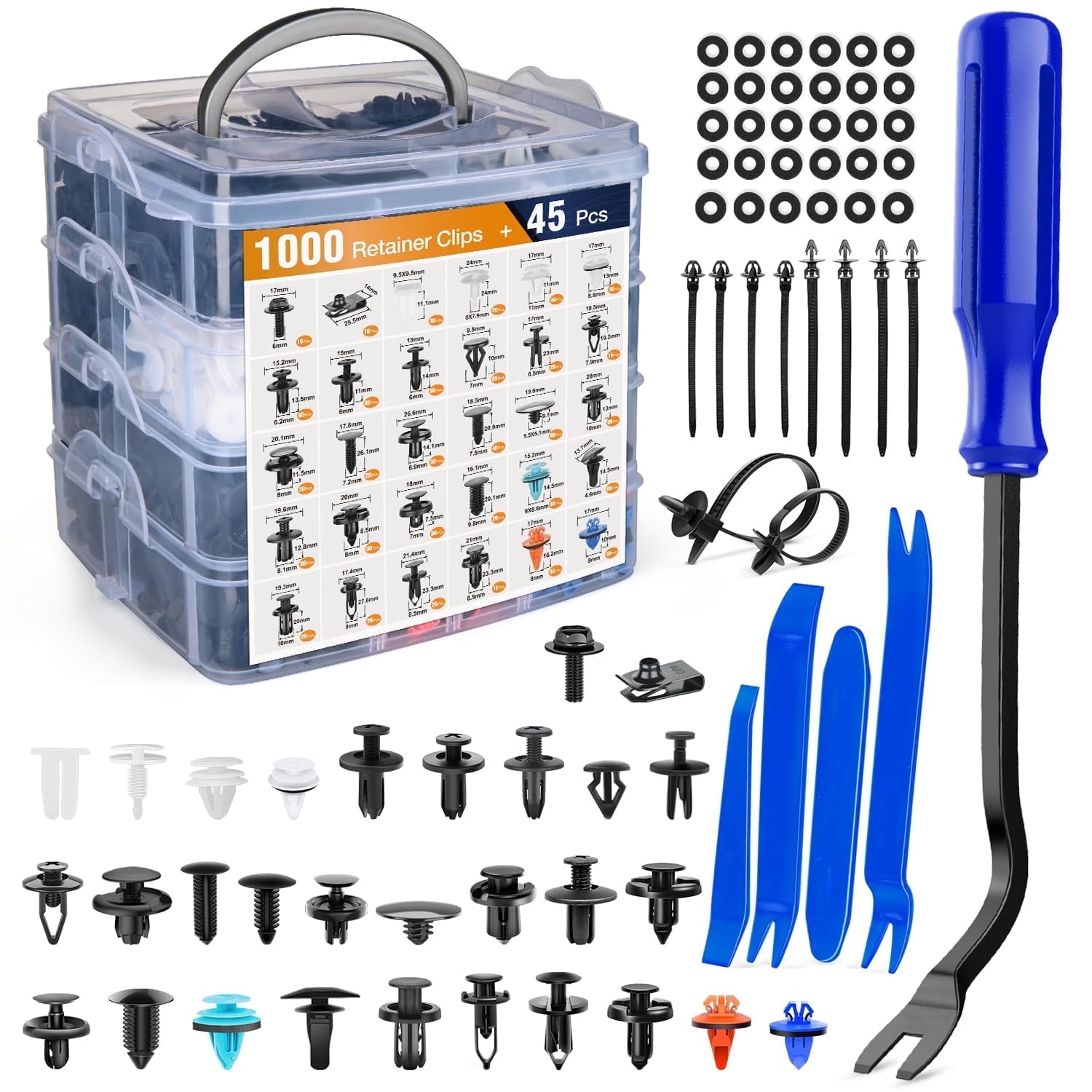GOOACC 1045Pcs Car Push Retainer Clips Auto Fasteners Assortment 30 ...
