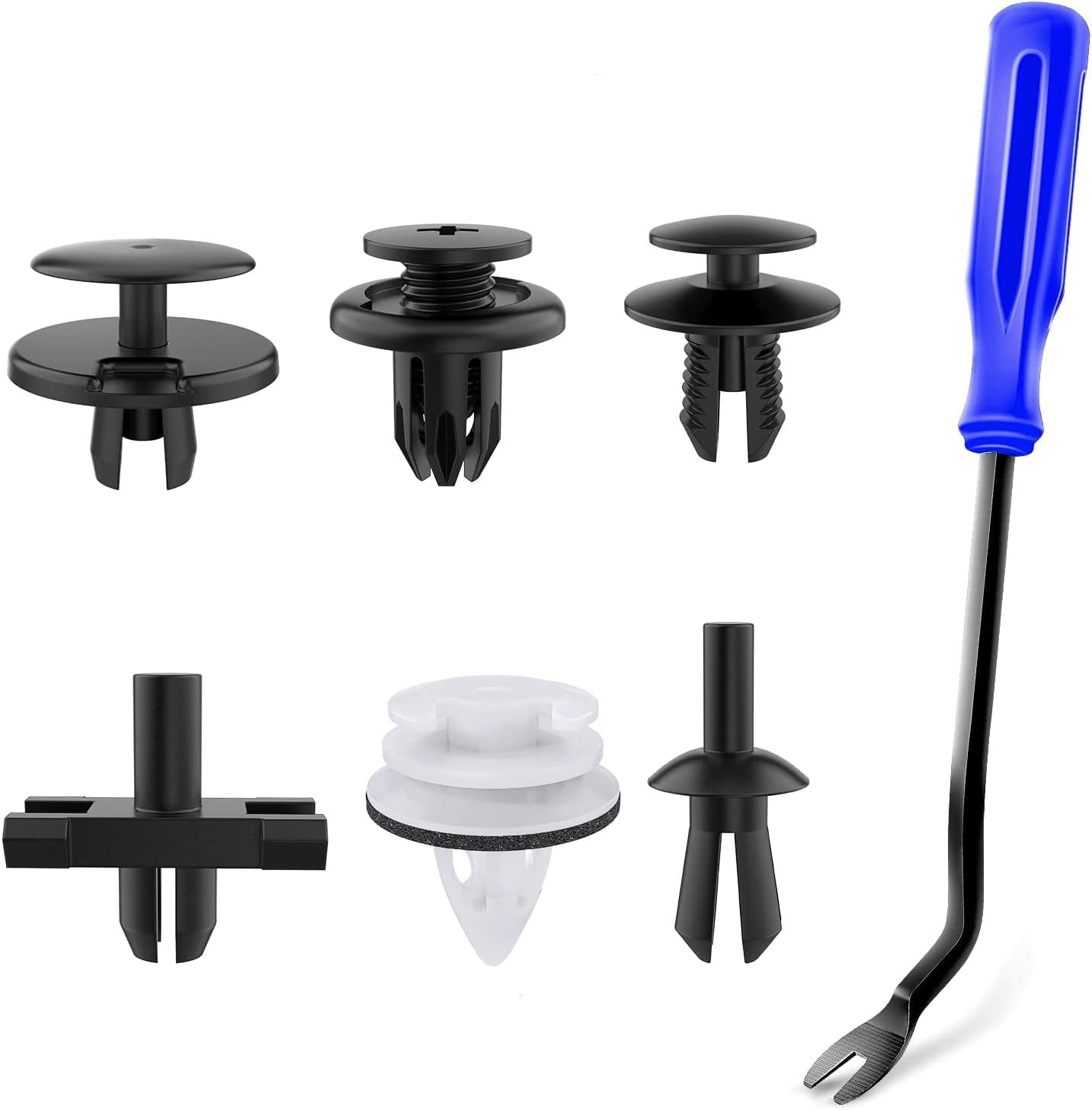 GOOACC 120Pcs Car Bumper Retainer Clips & Nylon Fasteners Rivet Kit 5mm ...