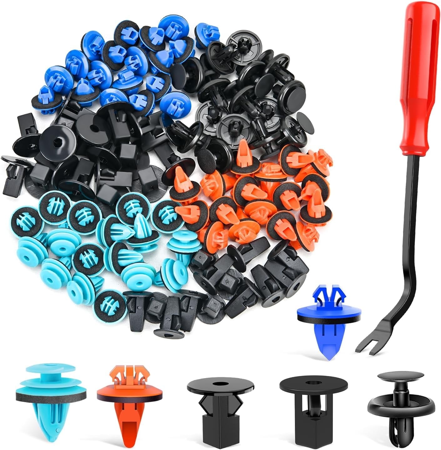 GOOACC 180Pcs Car Bumper Retainer Clips Bumper Fender Liner Kit for ...