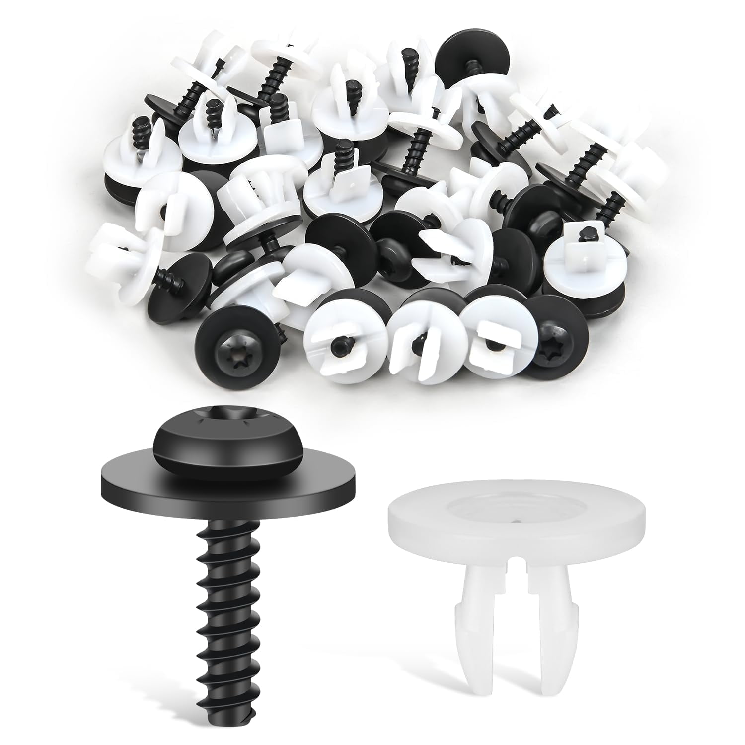 GOOACC 20Sets License Plate Screw Kit Engine Splash Shield Screws with ...