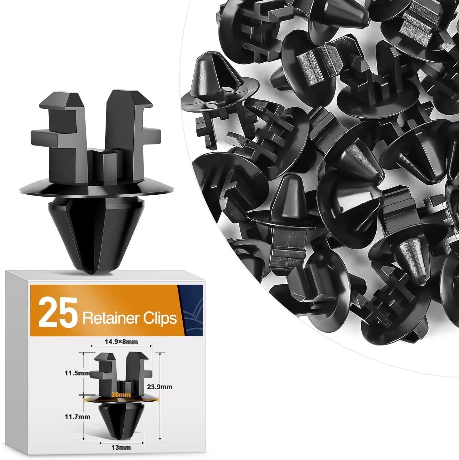 GOOACC 25Pcs Radiator Shroud Grille Retainer Clips Compatible with Ford ...