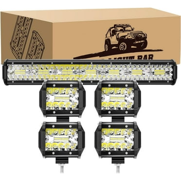 7 Inch Single Row Led Light Bar Pods - Ultra-Slim 60W 10000 Lumens ...