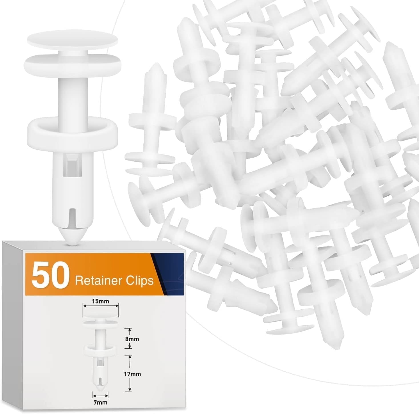 GOOACC 50Pcs Door Trim Panel Push-Type Retainer 1/4" Hole Size Replaces ...