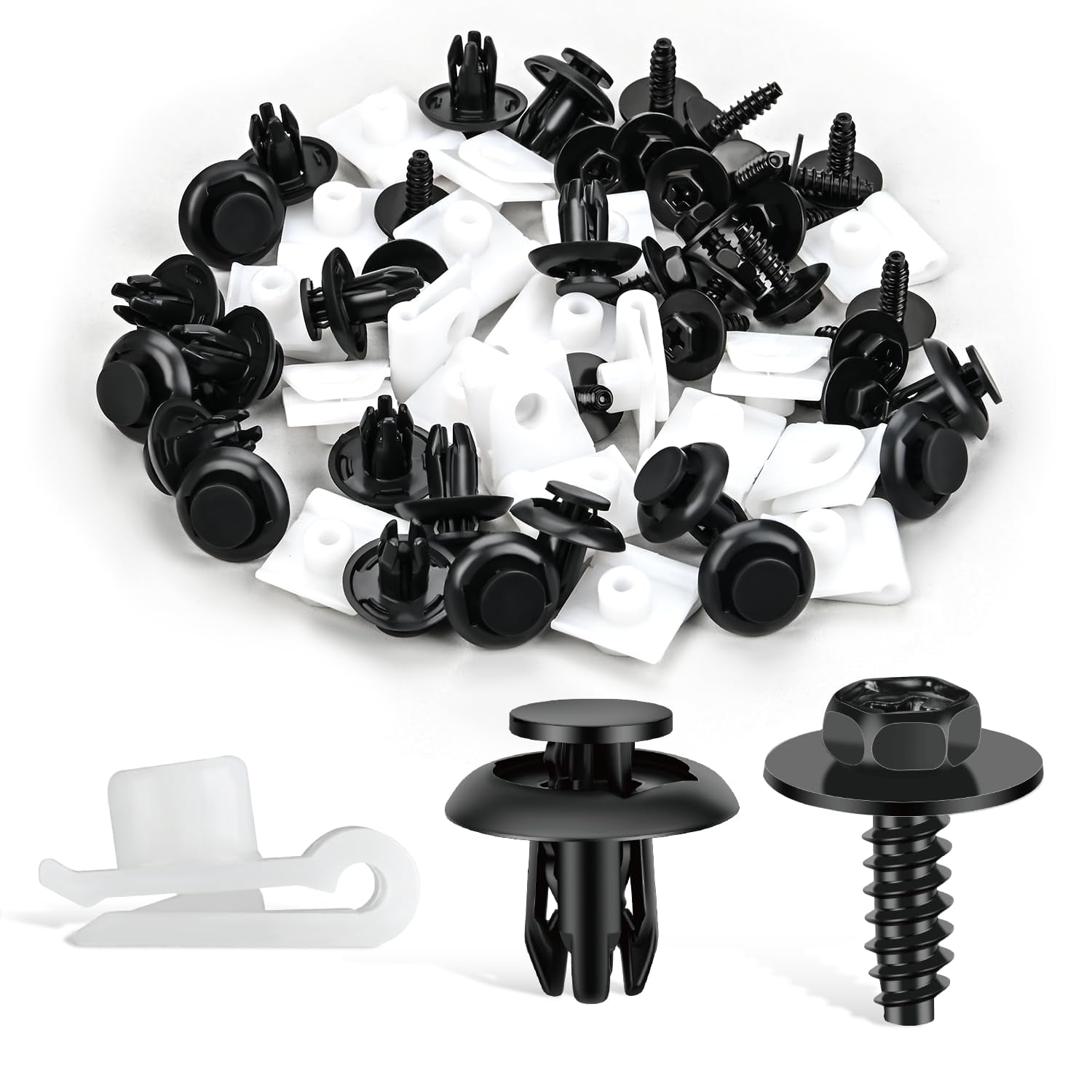 GOOACC 60Pcs Fender Liner Bumper Cover Splash Shield Hex Head Screw ...